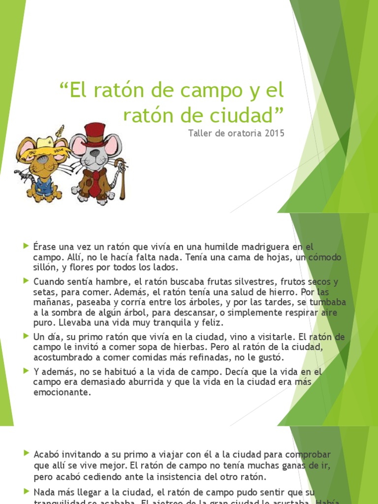 El Ratón de Campo y El Ratón de Ciudad | PDF