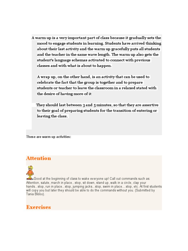 Warm Up, Wrap Up | PDF | Classroom | Homework