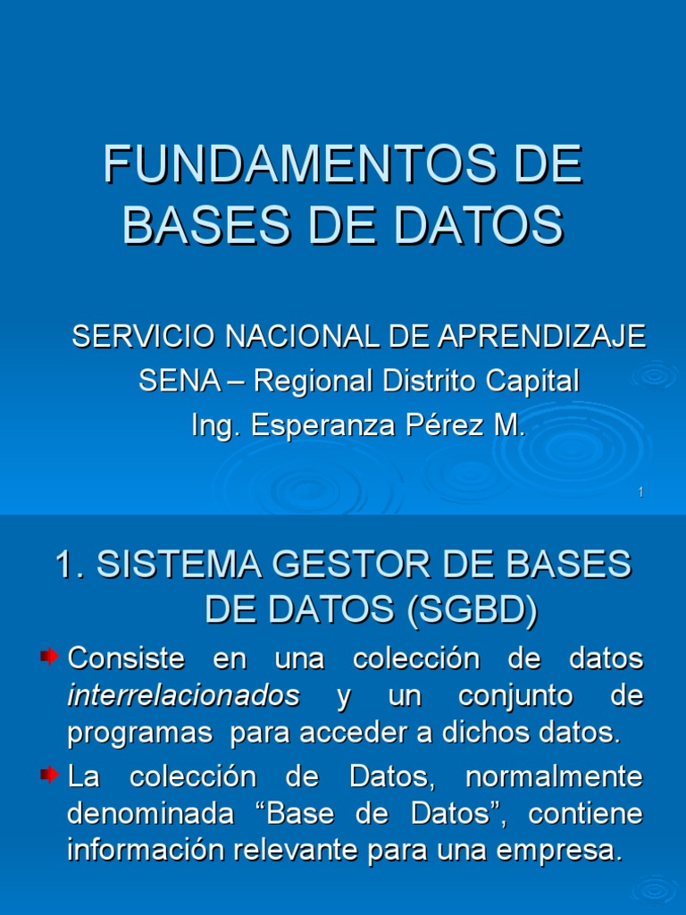 Base de Datos | PDF | Bases de datos | Informática