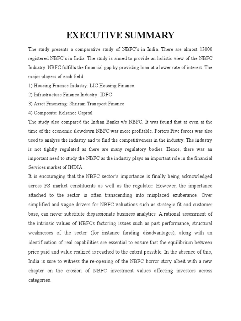 Overview of NBFC Sector in India | PDF | Non Bank Financial Institution ...