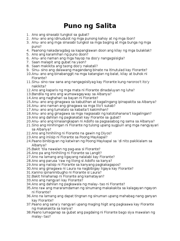 Filipino Output | PDF