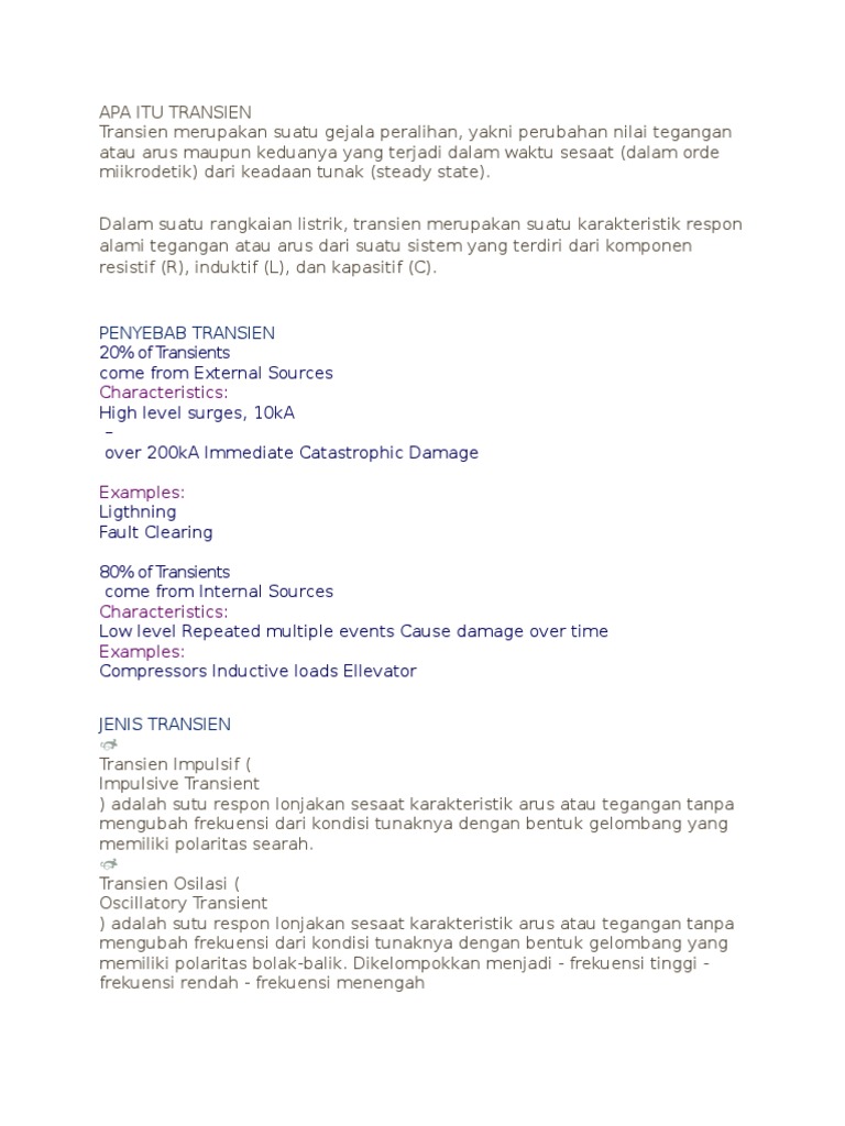 Apa Itu Transien | PDF