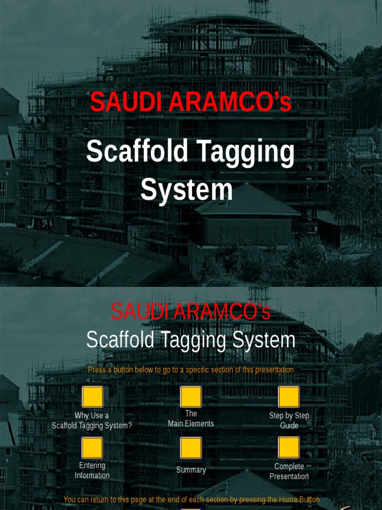 SA Scaffold Tag System | Scaffolding | Business