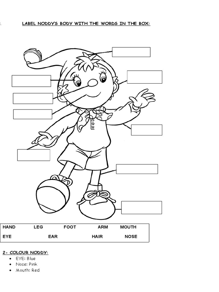 Label Noddy'S Body With The Words in The Box | PDF