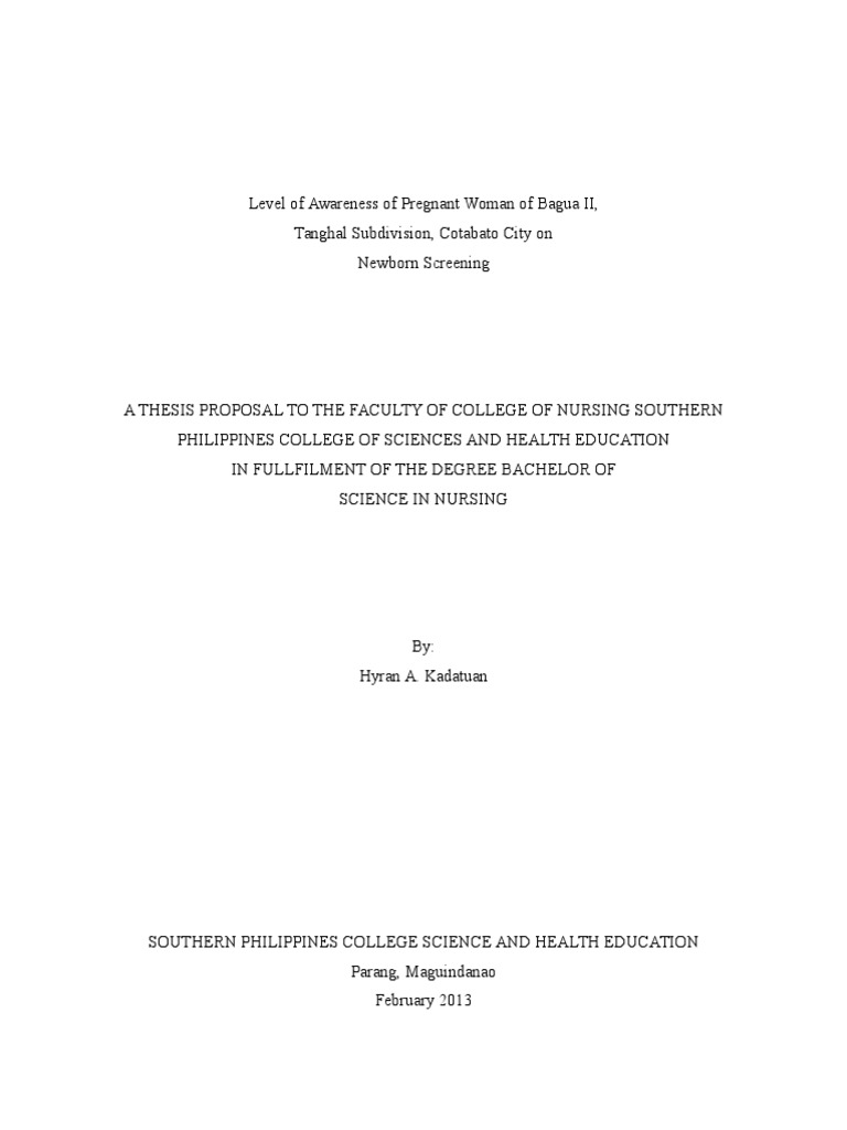 Thesis | PDF | Health Sciences | Medicine