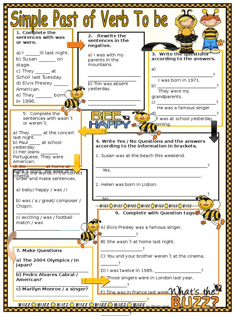 Simple Past of Verb To Be | PDF | Language Mechanics | Linguistic ...
