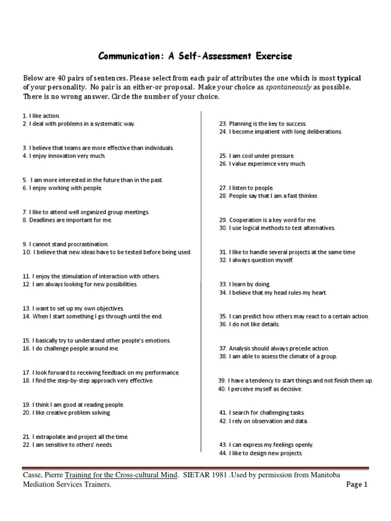 ETC Webinar Communication Styles Assessment | PDF | Creativity | Emotions