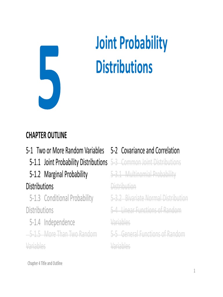 Joint Probability Distributions | PDF | Covariance | Probability ...