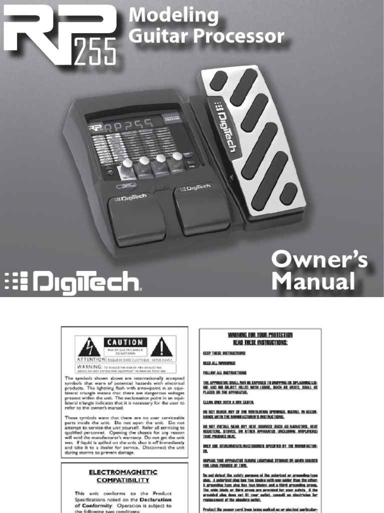 Rp255 Manual | PDF | Amplifier | Equalization (Audio)