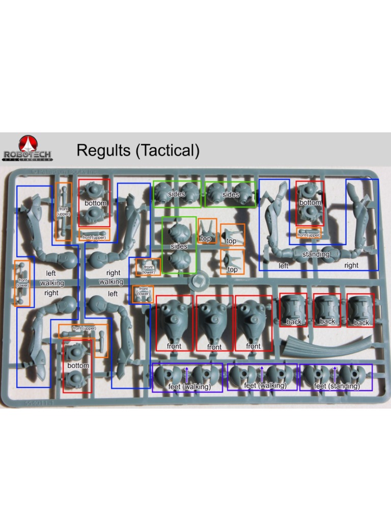 Robotech RPG Tactics Sprue References | PDF