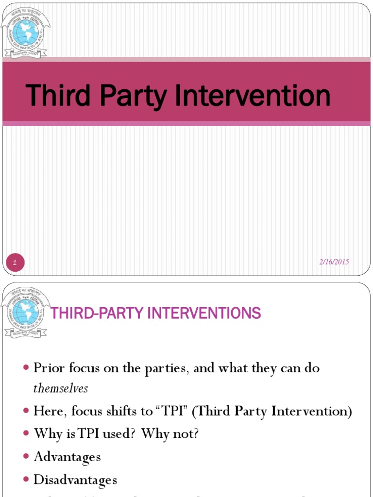 Third Party Intervention and Team Building-2 | PDF | Team Building ...