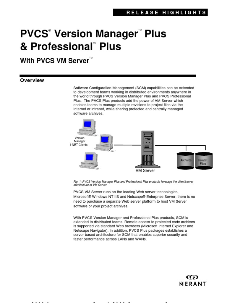 Merant PVCS - Version Manager Plus and Professional Plus | PDF ...
