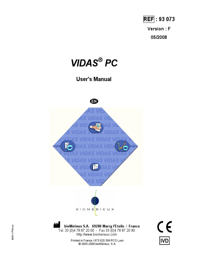 Biomerieux Vidas PC - User Manual PDF | PDF | Menu (Computing) | Microsoft Windows