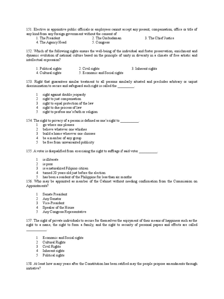 Exam | PDF | Civil And Political Rights | Social Science