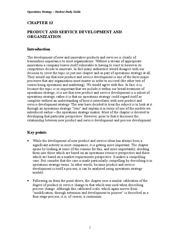 Operations Strategy | PDF | Strategic Management | Design