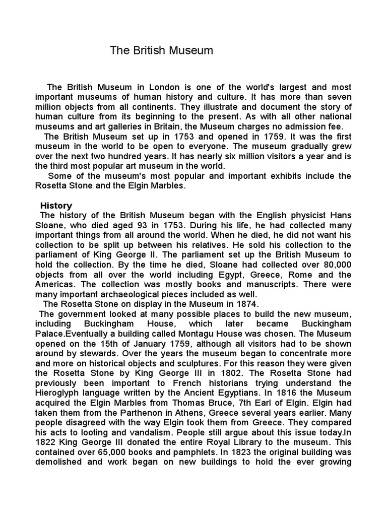 The British Museum Pdf British Museum Museum