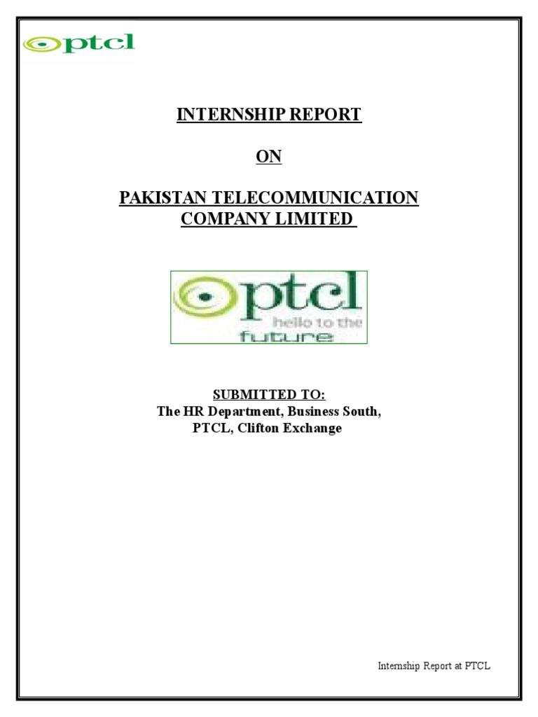 Internship Report | PDF | Computer Networking | Telecommunications ...