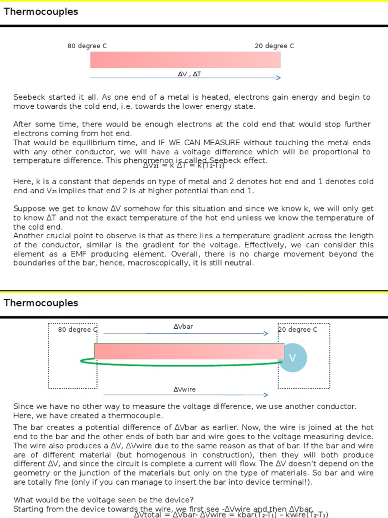 Introduction To Thermocouples | PDF | Thermocouple | Force