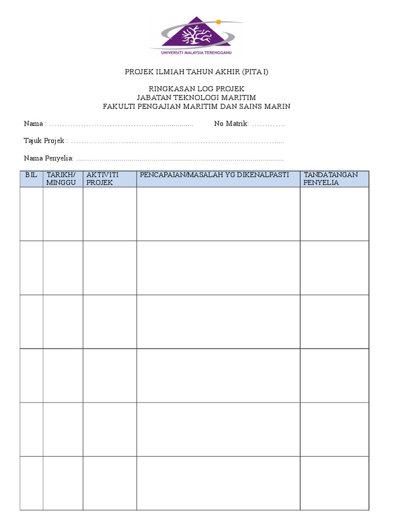 Buku Log Format | PDF