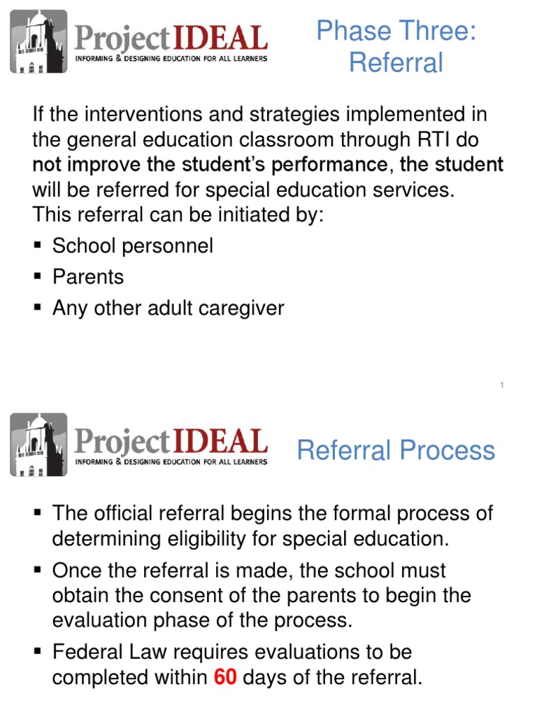 Special Education Referral Process | PDF
