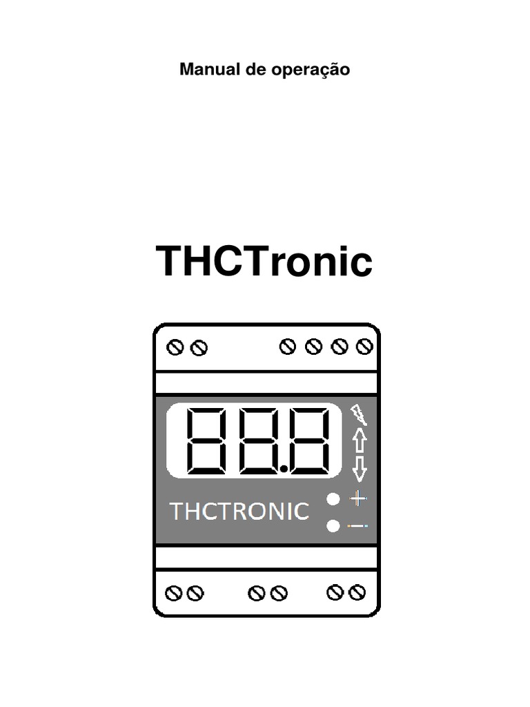 Manual de Operação THC | PDF | Interface de usuário | Plasma (Física)
