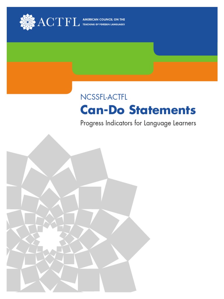 Can-Do Statements | PDF | Conversation | Question