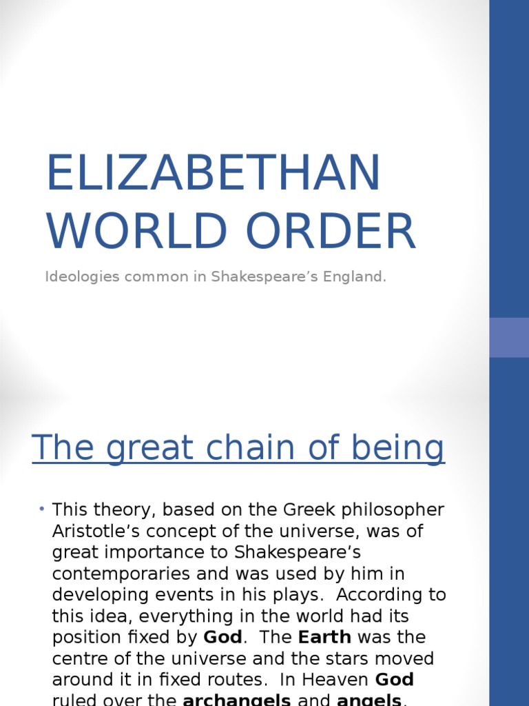 Elizabethan World Order | PDF | Religious Belief And Doctrine | Western ...