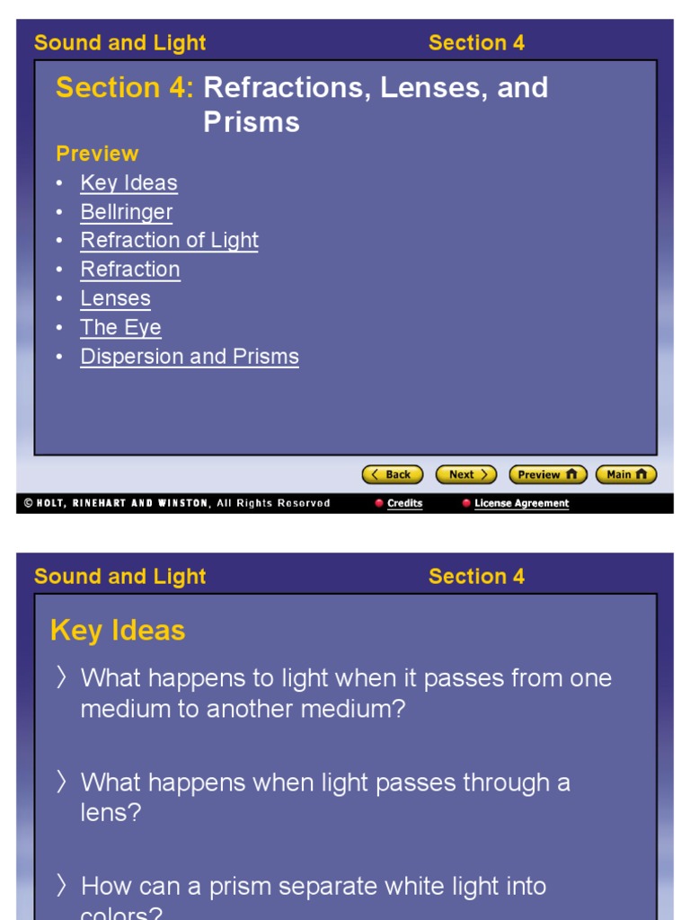Refraction, Lenses, and Prisms Explained | PDF | Refraction | Prism