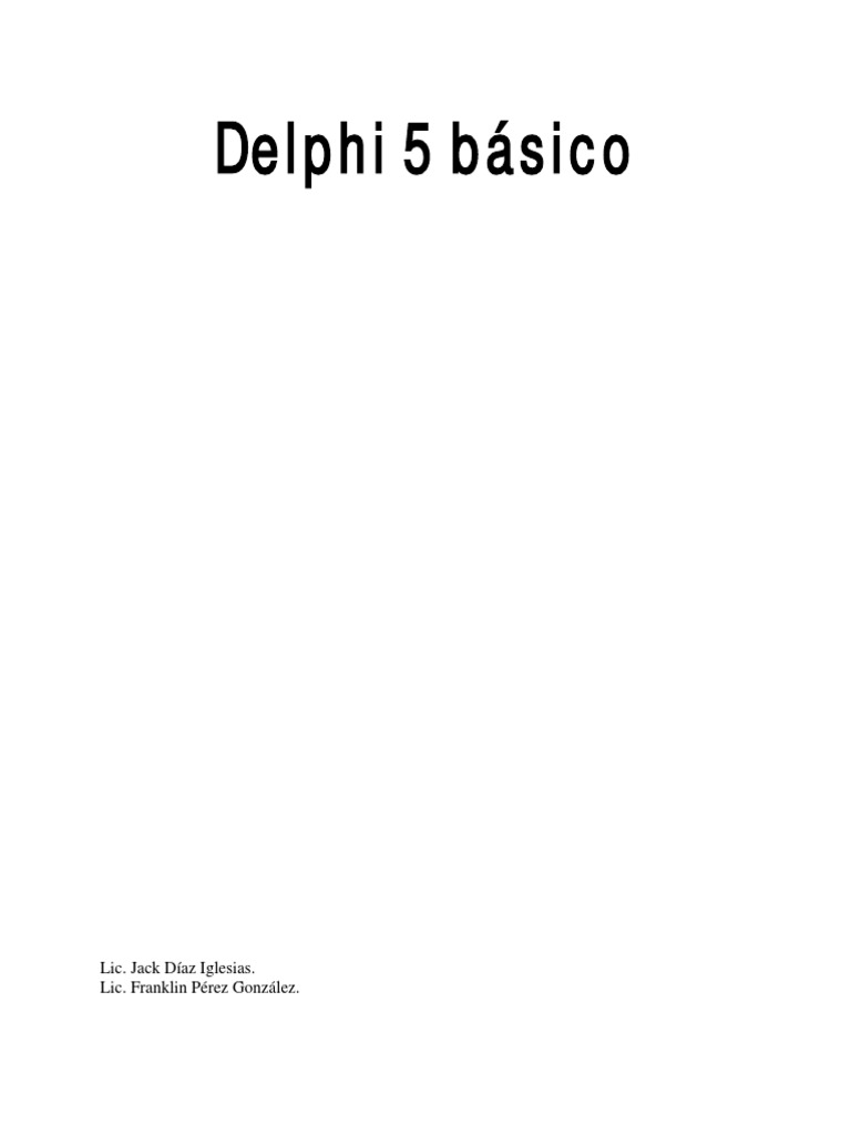 Delphi 5 | PDF | Ventana (informática) | Disco compacto
