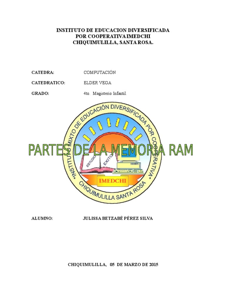 Partes y funciones de la memoria RAM | PDF | Memoria de acceso ...