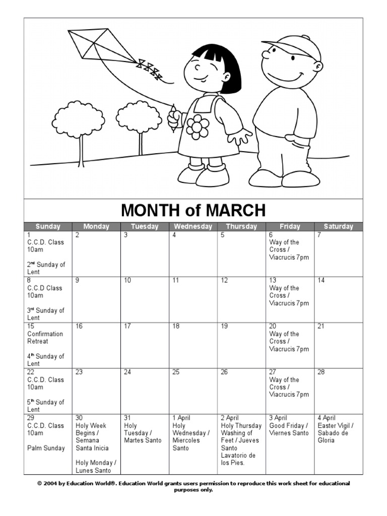 March Religious Calendar Events | PDF