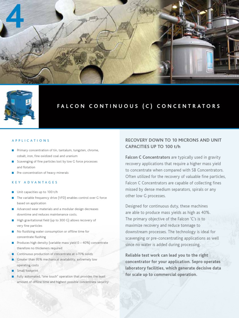 Sepro Falcon C Concentrators PDF | PDF | Cobalt | Physical Sciences
