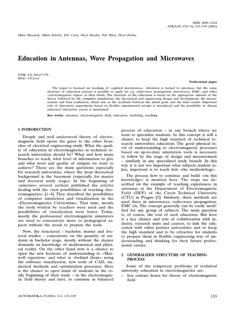 Atm3 4 2006 Mazanek 6 PDF | PDF | Antenna (Radio) | Electromagnetic ...