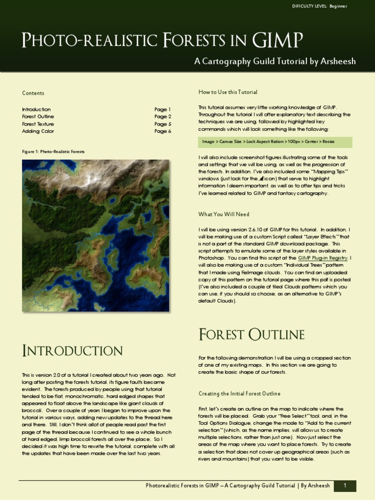 Photo-Realistic Forests in GIMP PDF | PDF | Graphic Design | Computer ...
