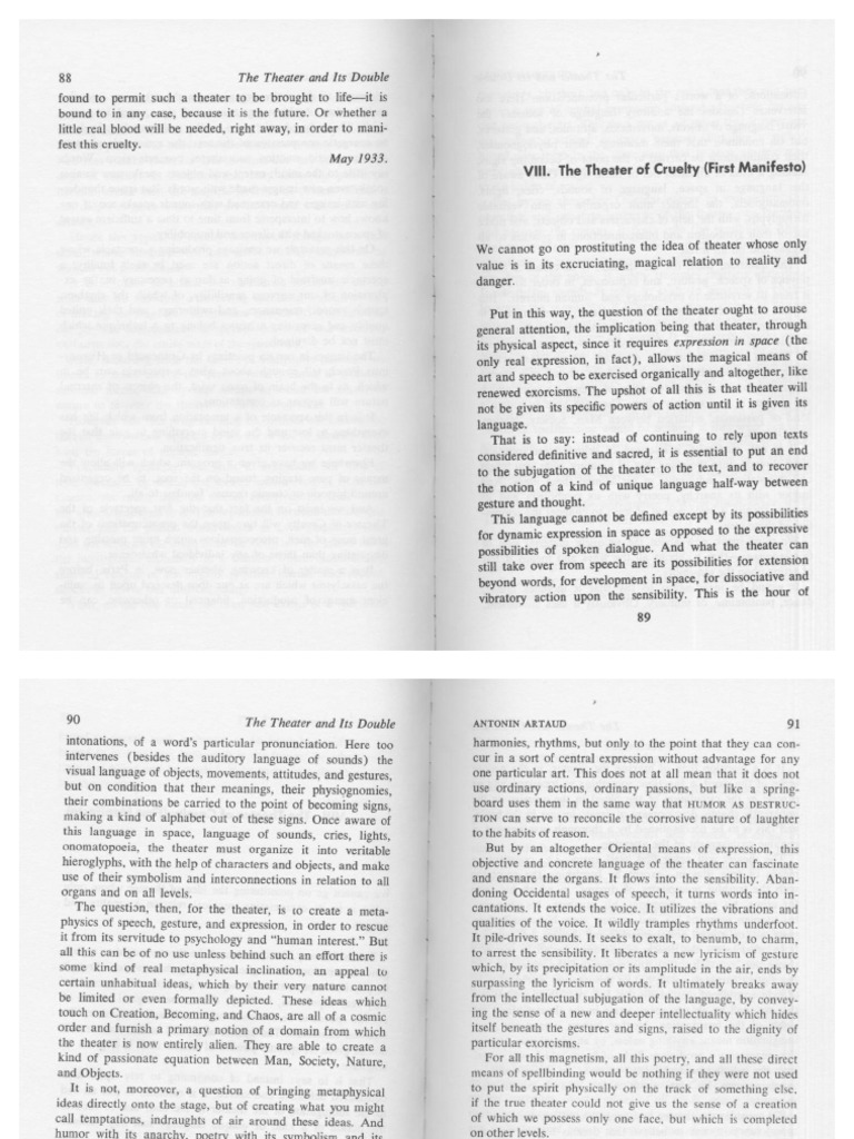 Theatre of Cruelty - Antonin Artaud | PDF