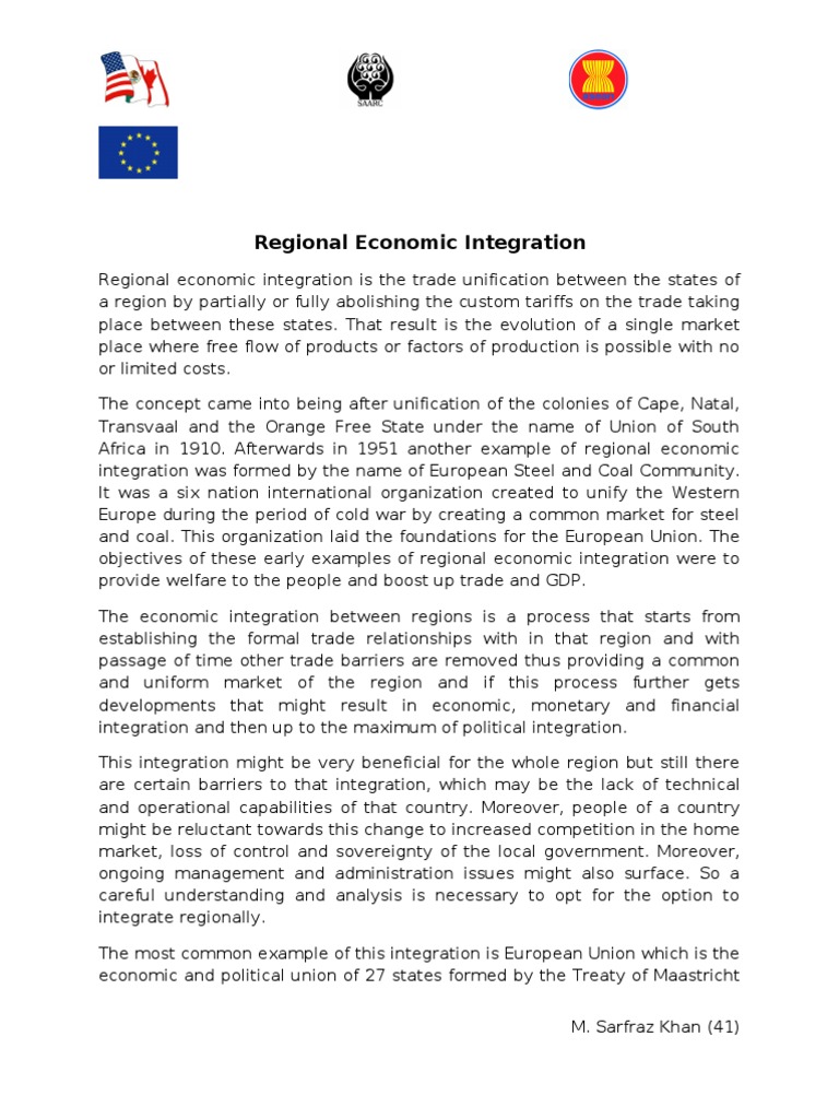 Regional Economic Integration Summary | PDF | Economic Integration | Association Of Southeast ...