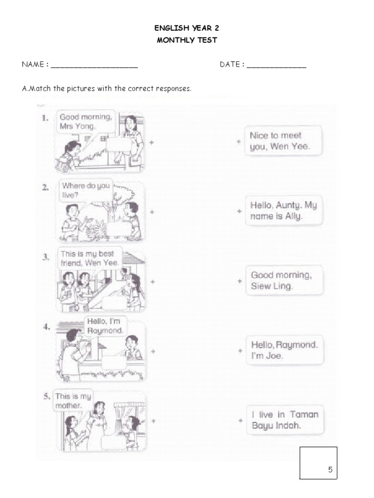 English Year 2 | PDF