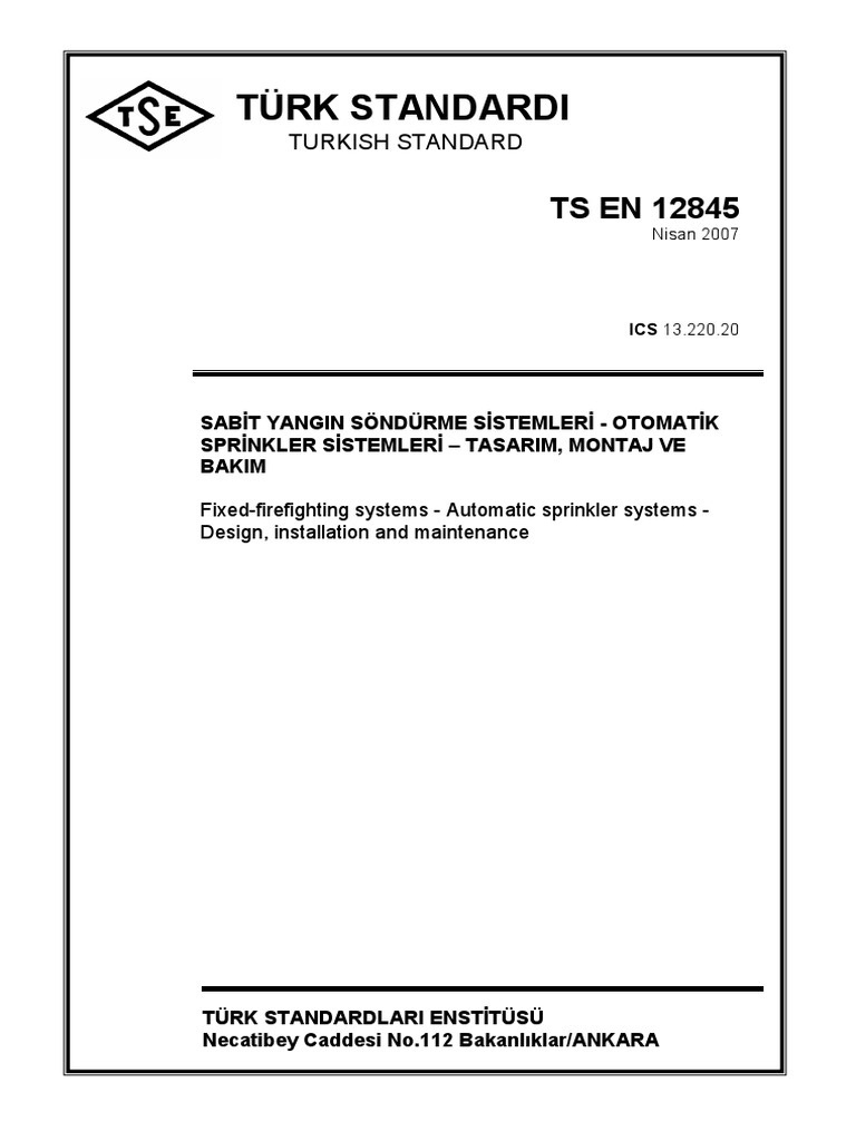 TS en 12845 | PDF