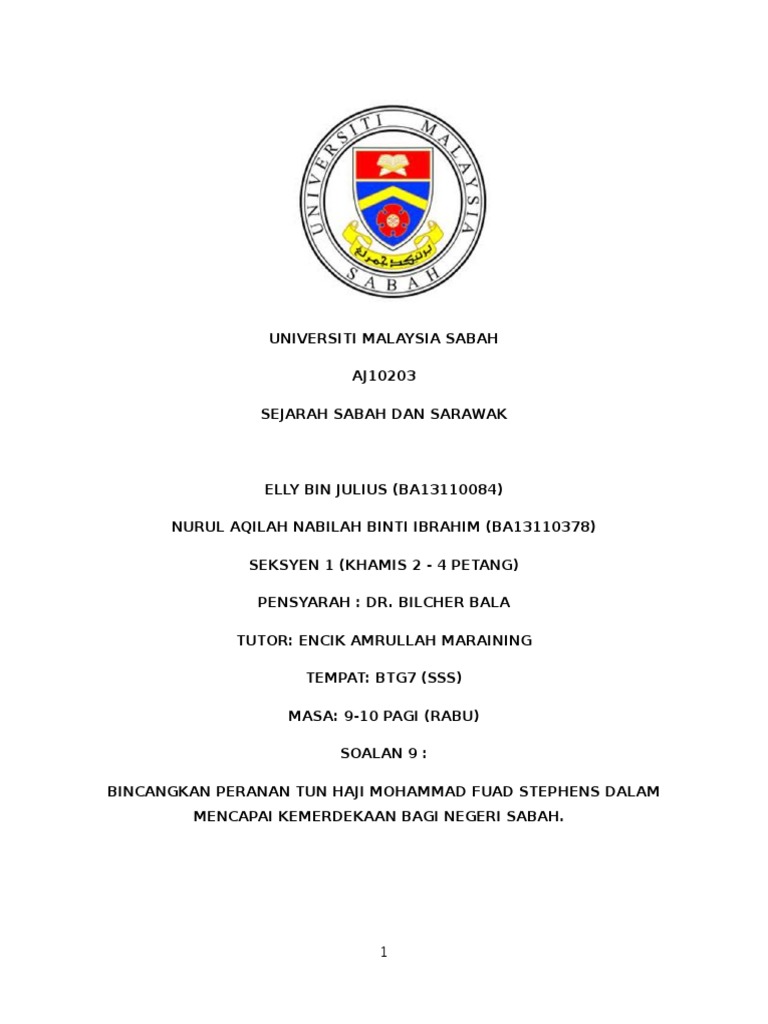 Soalan 9 Tun Fuad Stephen | PDF