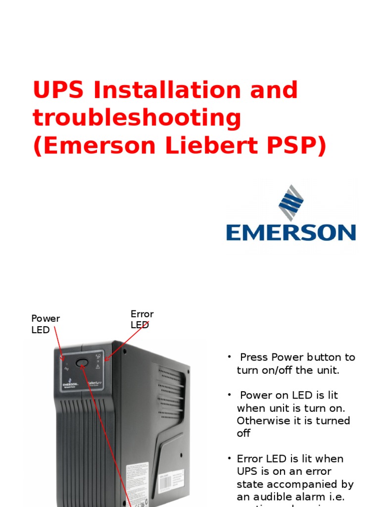 Emerson Liebert PSP UPS Guide | PDF