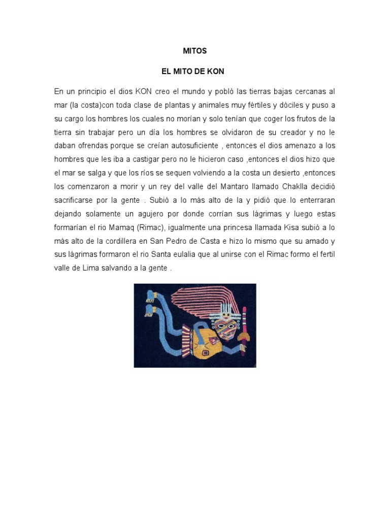 El Mito de Kon | PDF | Cultura (general) | Religión y creencia