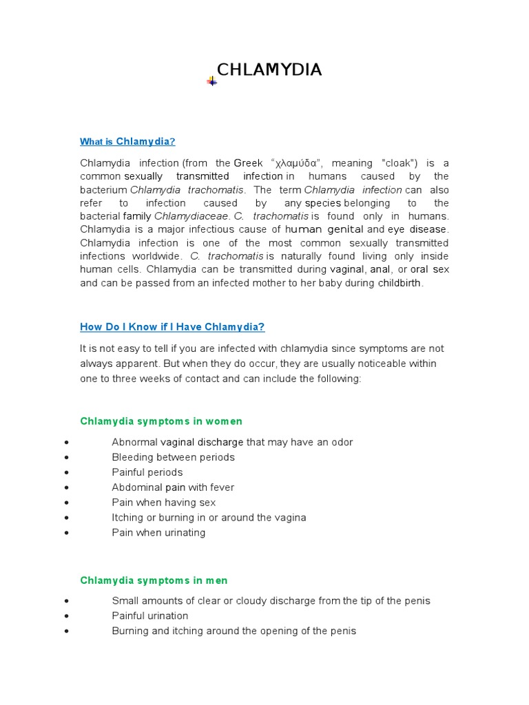 Chlamydia | PDF | Sexual Health | Gynaecology