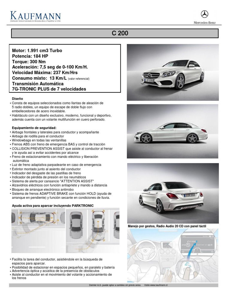 Ficha C200 PDF | PDF | Airbag | Coche