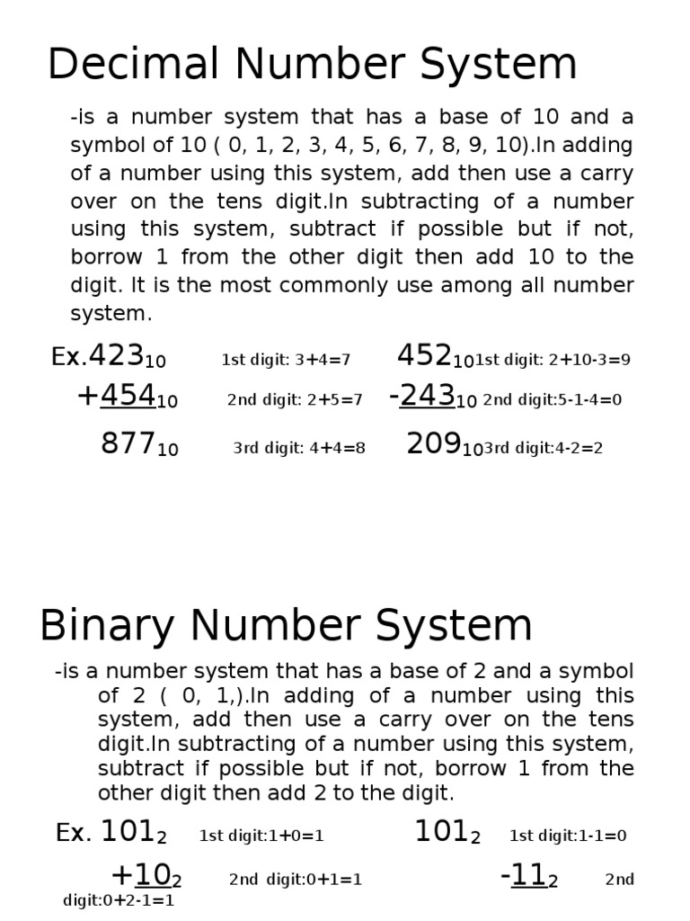 Decimal Number System | PDF
