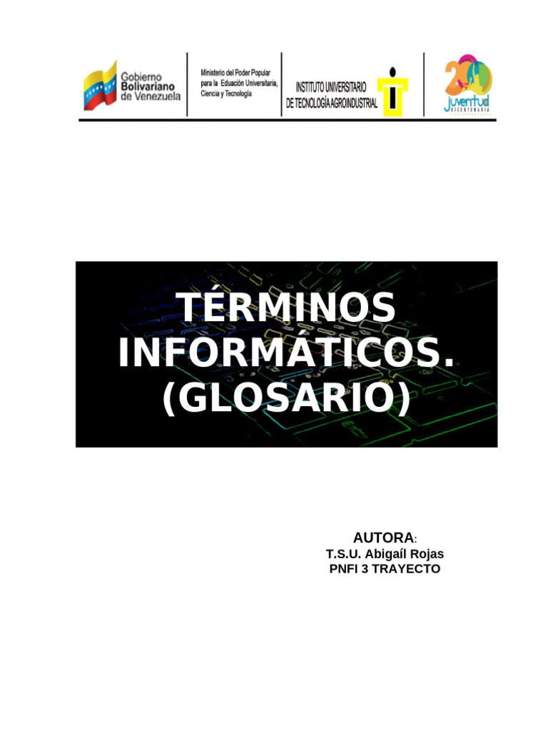 Glosario de Términos Informáticos | PDF | Hilo (Computación) | Memoria ...