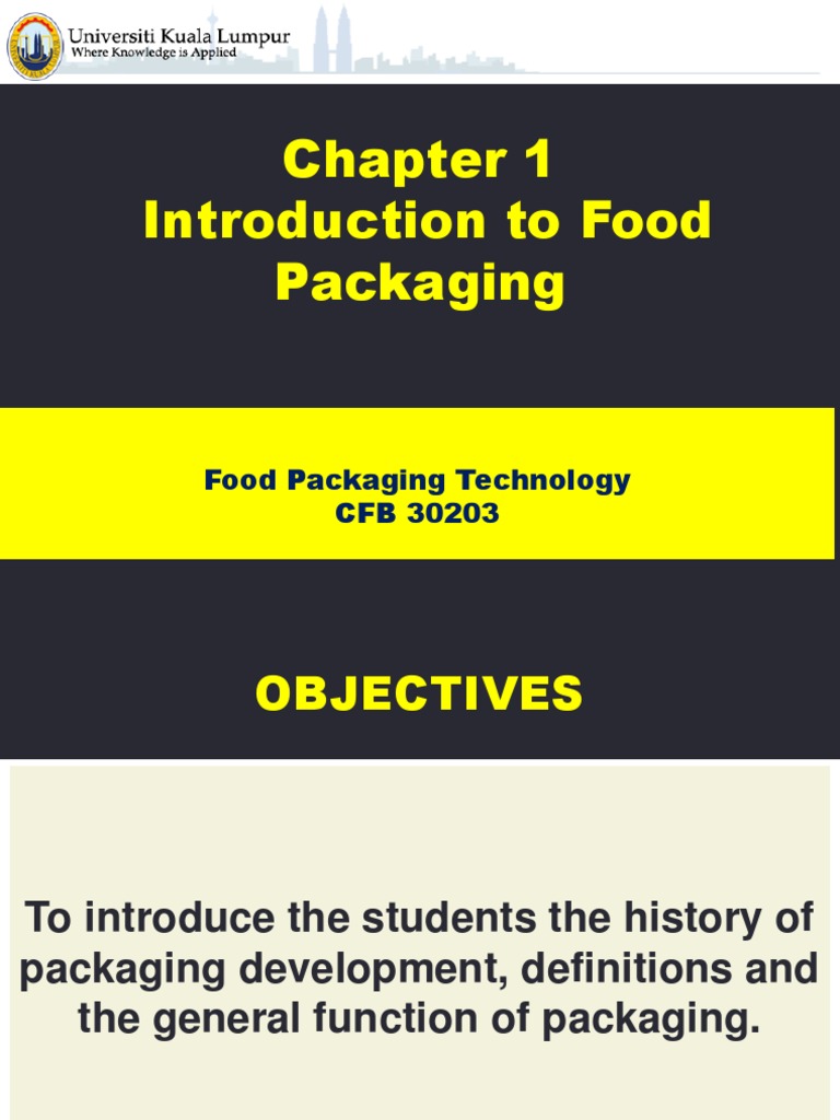 Chapter 1 Introduction To Food Packaging | PDF | Packaging And Labeling ...