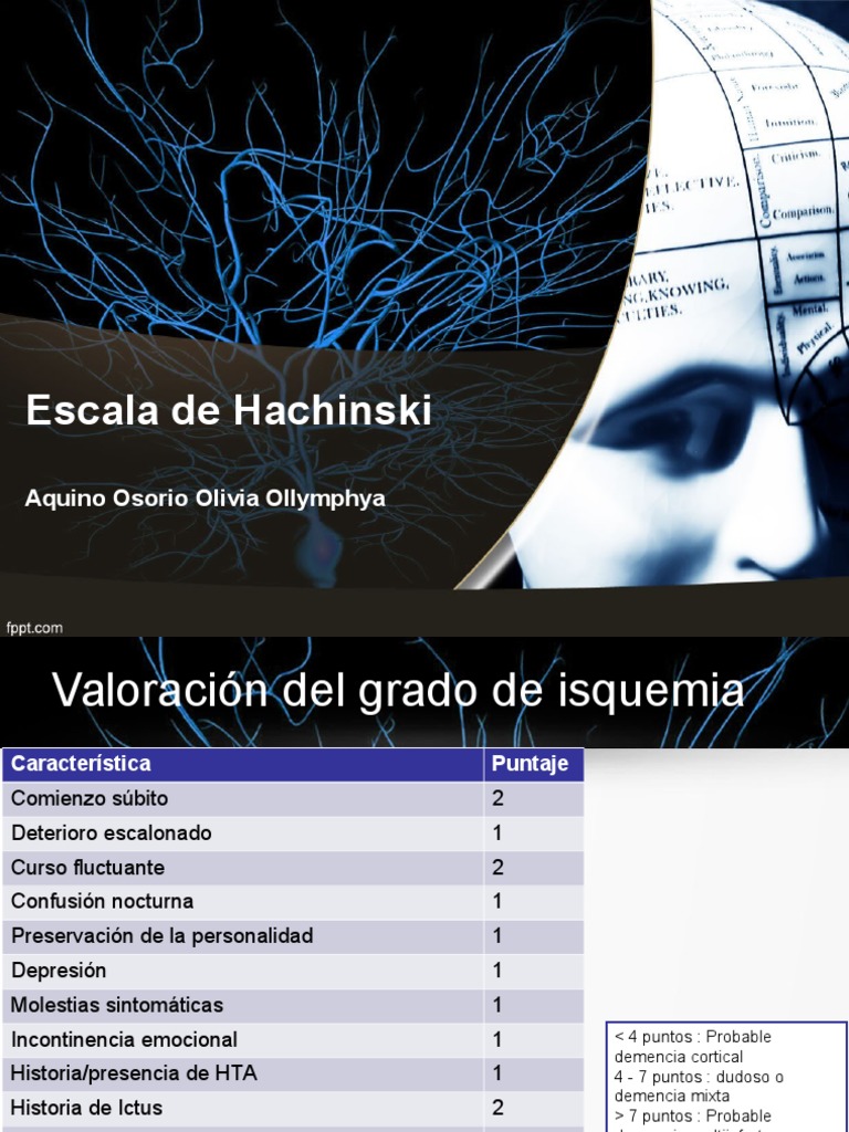 Escala de Hachinski para Demencia Vascular | PDF