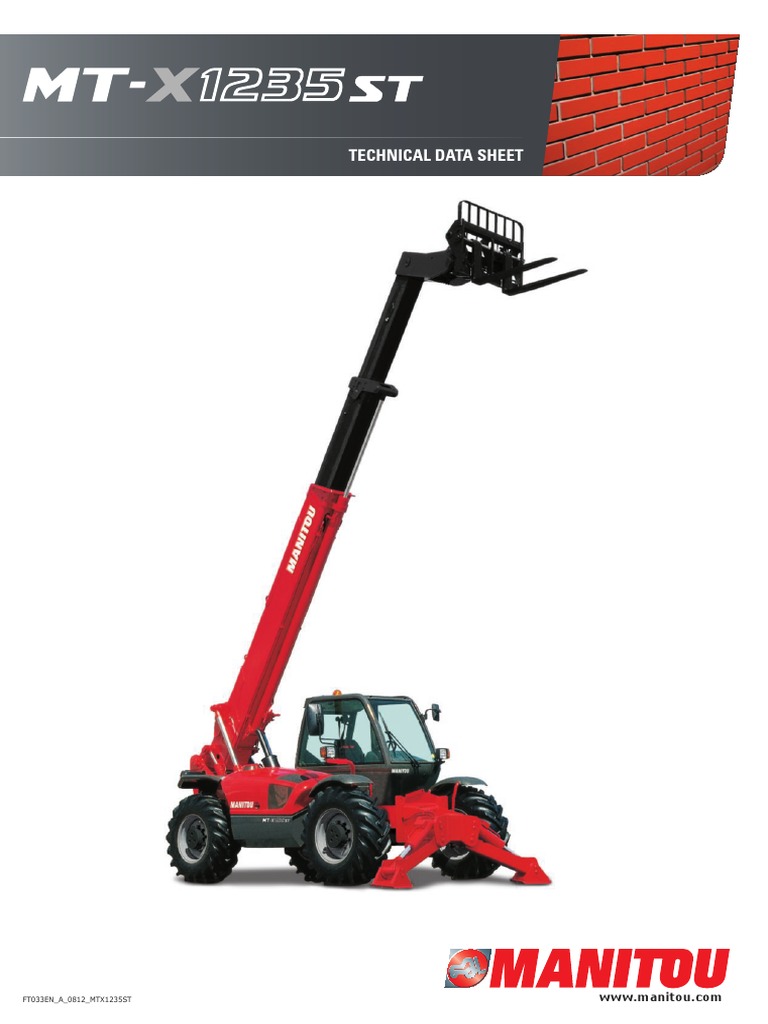 Manitou MT-X 1235 ST (EN) | PDF | Transport | Vehicle Technology
