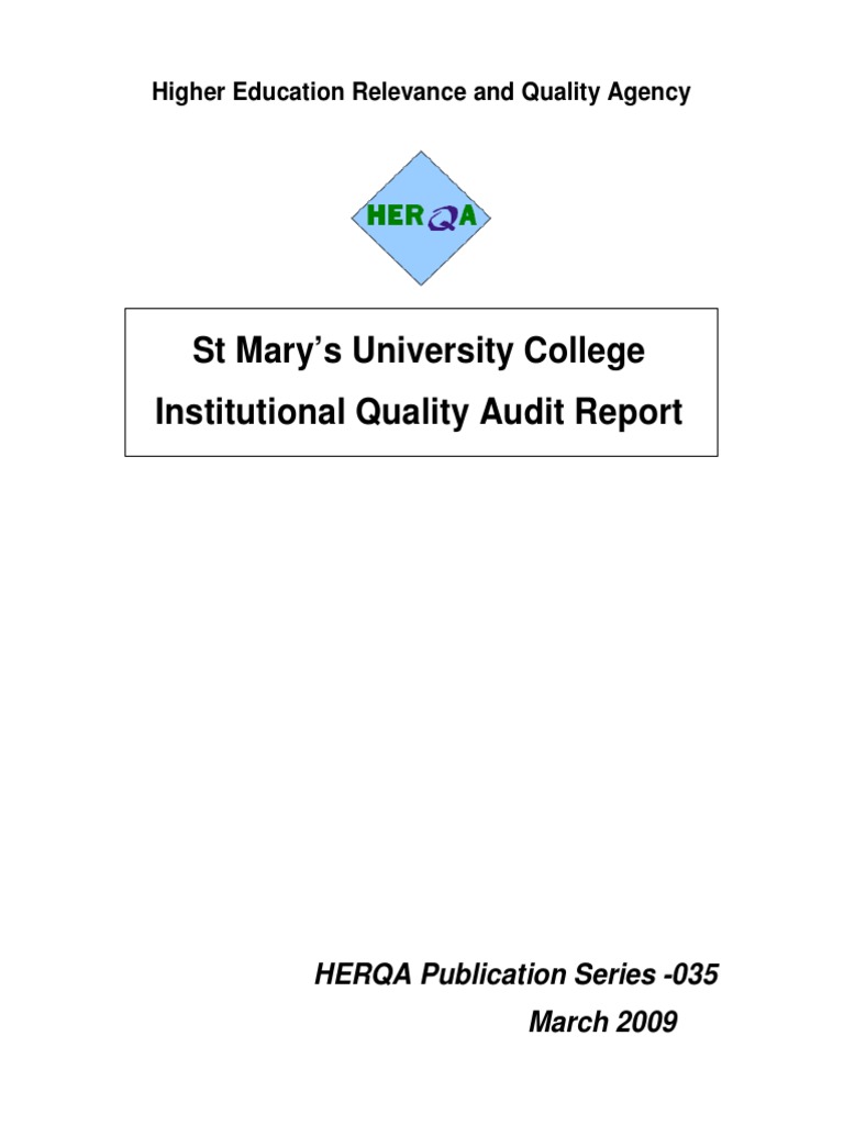 St. Mary's Uc Eqa Report Full Text | PDF | Evaluation | Audit