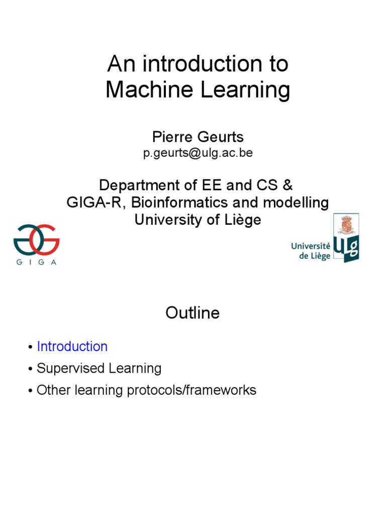 An Introduction To Machine Learning | PDF | Cluster Analysis | Support ...